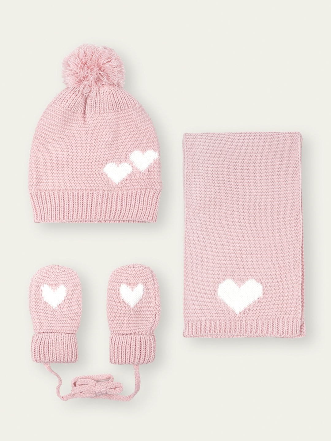 Set (kapa+sal+rukavice) za devojčice Beb 6249AZ0730R00 | BEBAKIDS